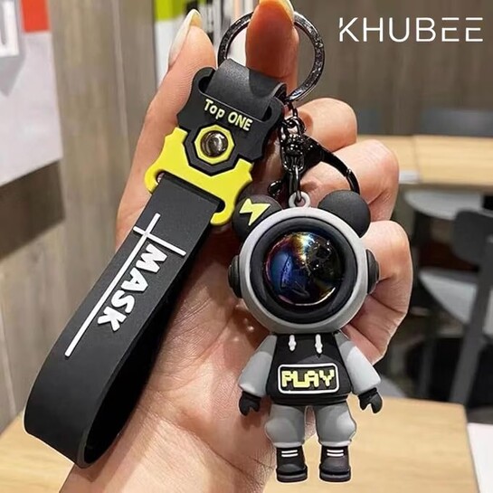 KHUBEE Astronaut Keychain with Strap – Multicolour Space Figure Key ...
