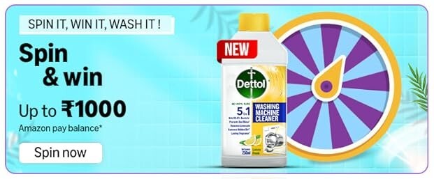 Dettol special festive offer spin & win - get rs 50/80/120/150 reward ...