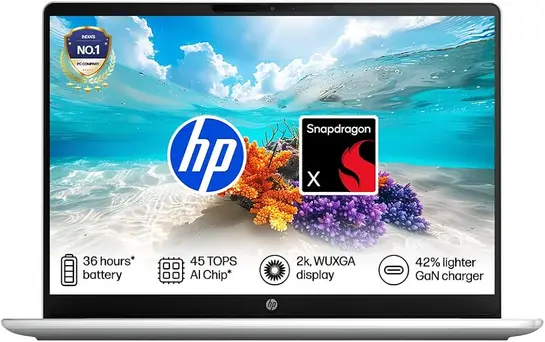 HP Omnibook 3, Snapdragon X Processor (16GB LPDDR5x, 512GB SSD, 2K ...