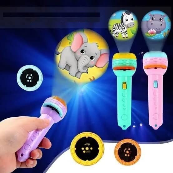 Graphene Mini Projector Torch Toy with 3 Slides, 24 Patterns - Safe ...