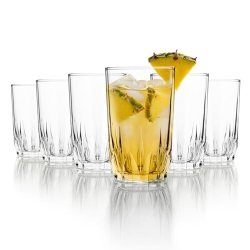 CELLO Glaze Glass Set of 6 Pcs 180ml, Transparent | Freezer & Fridge ...