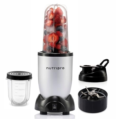 NutriPro Juicer Mixer Grinder - 500 Watts (2 Jars & 1 Blade, Silver ...