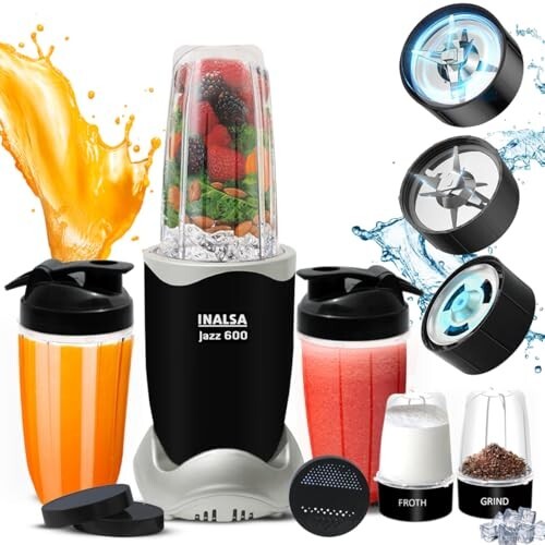 INALSA Blender Mixer Grinder|5 Jar & 600W Copper Motor | Desidime