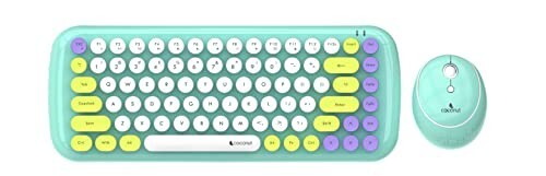 Coconut Bling Typewriter Inspired 2.4GHz Retro Wireless Keyboard and ...