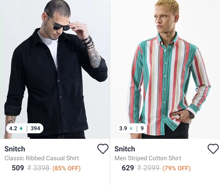 Snitch Men's Shirts Up to 85% Off | Desidime