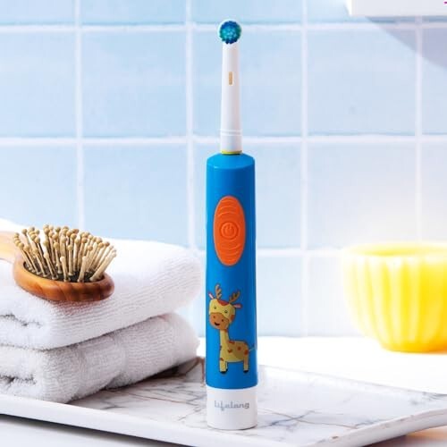 Lifelong Electric Toothbrush for Kids (3+ Years) with Animated Sticker ...