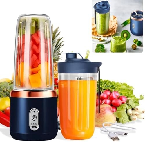 Qlect Portable Blender Electric Juicers Fruit Mixers USB Rechargeable ...