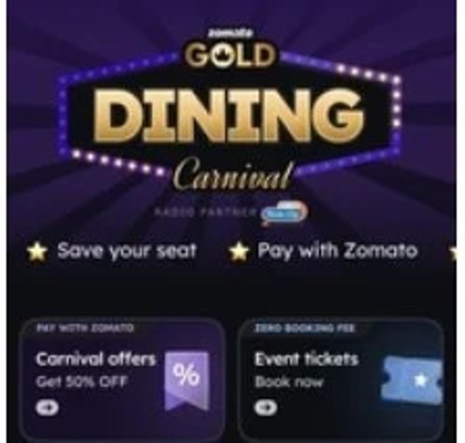 Zomato Gold Dining Carnival starts with upto 50% Discount! | DesiDime