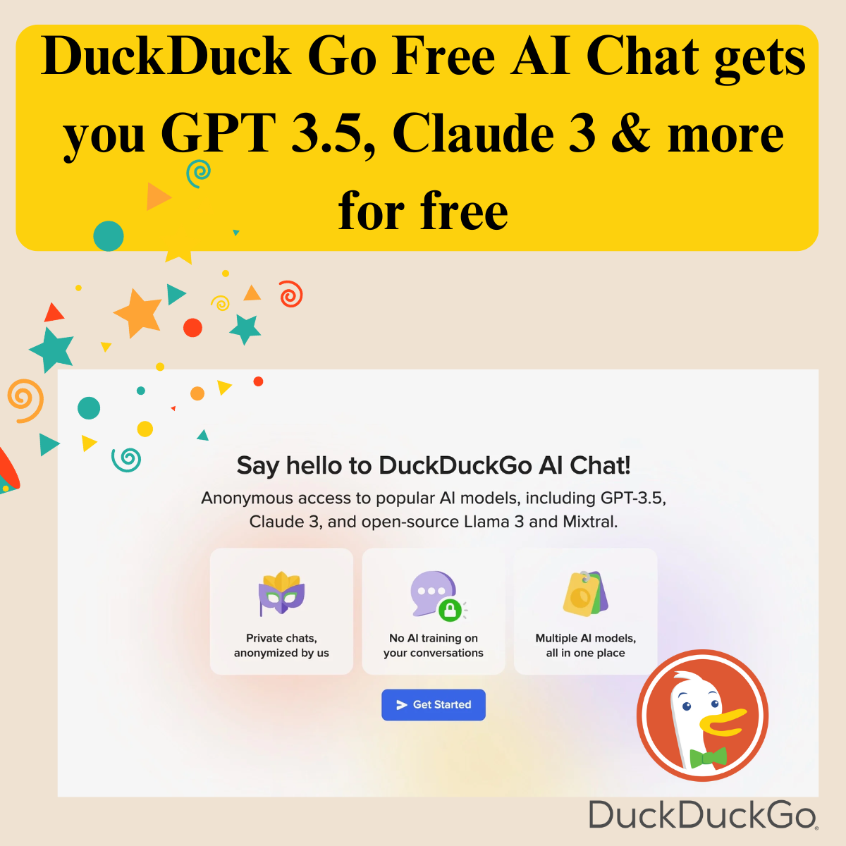 DuckDuck Go Free AI Chat gets you GPT 3.5, Claude 3 & more for free ...