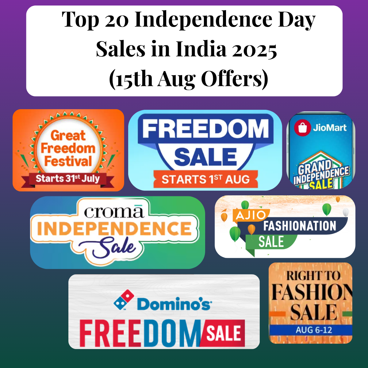 Top 20 Independence Day Sales in India 2025 (15th Aug Offers) | DesiDime