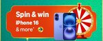 Spin & Win iPhone 16 & more* | DesiDime