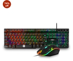 FRONTECH Wired Gaming Combo Keyboard and Optical Mouse with RGB ...