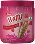 Dukes Waffy Strawberry flavoured Wafer roll Jar (250g) | DesiDime