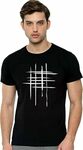 Minimalist Abstract Grid Pattern T-Shirt | DesiDime
