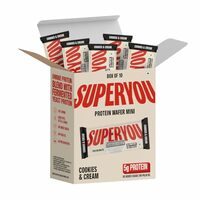 Superyou Cookies & Cream Protein Wafer Mini Bars (Pack Of 10)| 5g ...
