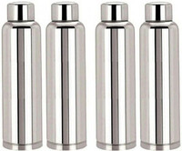 Steelo classic Fridge water 1000 ml Steel Bottle (Pack of 4, Silver ...