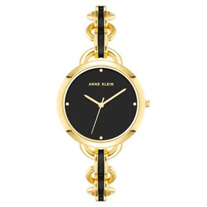 Anne Klein Quartz Analog Black dial Metal Strap Watch for Women ...