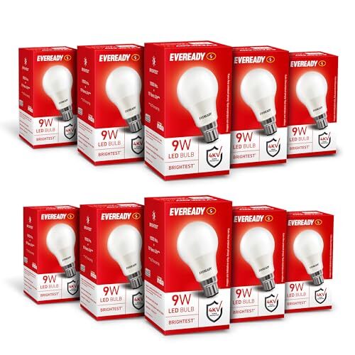 Eveready 9W LED Bulb, Cool Day Light (6500K), B22 Base, Energy ...